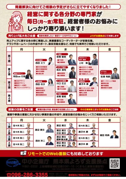 yorozu_weekteam250917 | 熊本県よろず支援拠点